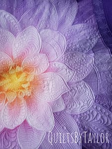 Custom Quilted/ Purple Flower/ Made To Order Quilts